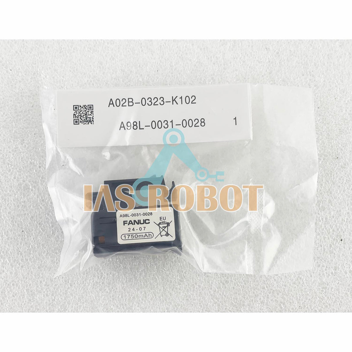 Fanuc Robotics A02B-0323-K102 A98L-0031-0028 Battery