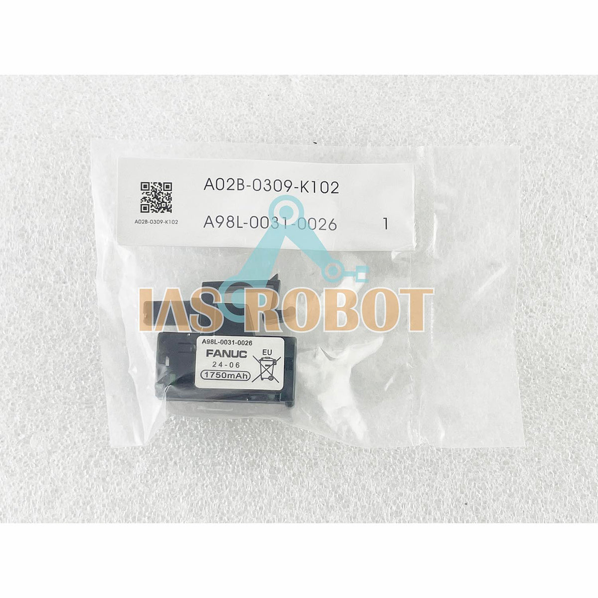 Fanuc Robotics A02B-0309-K102 A98L-0031-0026 Battery